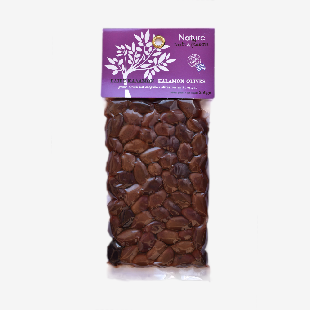 Kalamon Masline u Vakum Pakovanju 250gr - Grčki Ukusi i Mirisi